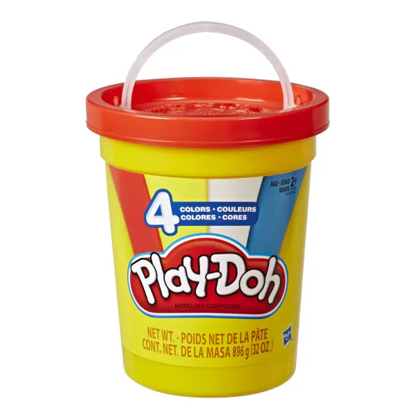 Play-Doh Super Can 4 Colours (Red, Yellow, White, Blue) 896g - www ...